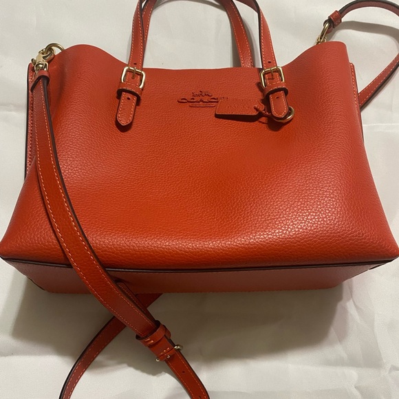 Coach | Bags | Coach Mollie 25 Tote With Matching Wallet Mangoorange ...